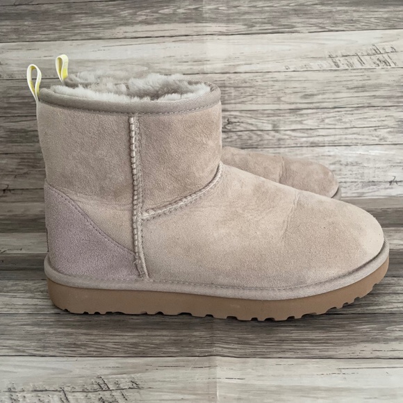 UGG | Shoes | Womens Ugg Classic Mini Ii Graphic Logo Sand Neon Yellow ...